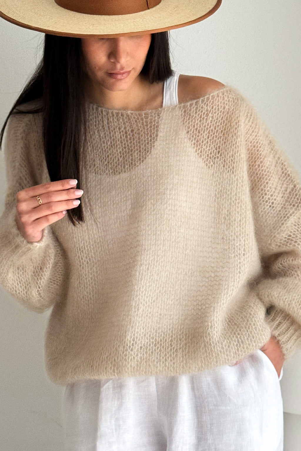 Bubble dream jumper, beige – BYPIAS